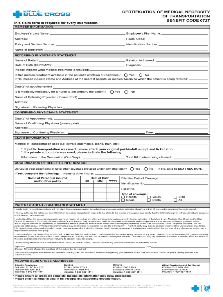 FORM 373 MBC Certification of Medical Necessity of Transportation en ...
