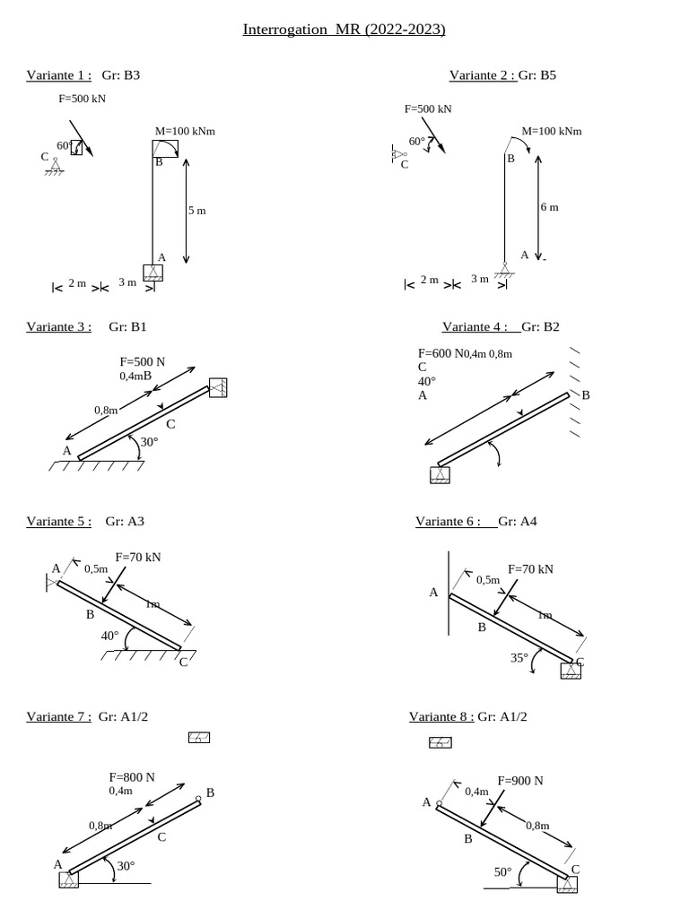 Sujets Interro MR 2022-2023 | PDF | Ouverture (échecs) | Échecs