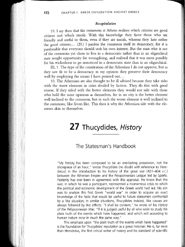 Bailkey 27c Thucydides Melian Dialogue | PDF