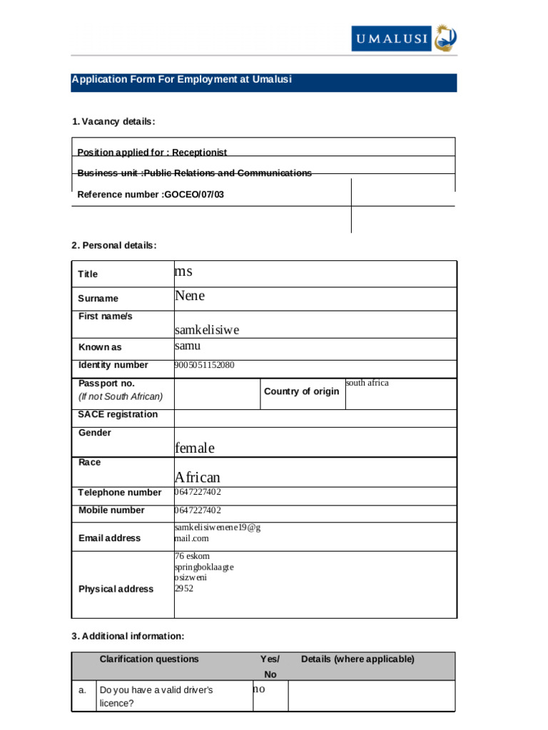 umalusi application form | PDF | Justice | Crime & Violence