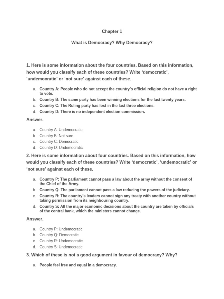 Chapter 1 What Is Democracy | PDF | Democracy | Political Ideologies