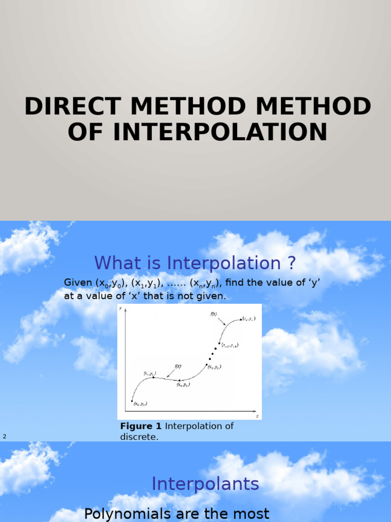 Direct Method For Interpolation | PDF | Interpolation | Mathematics