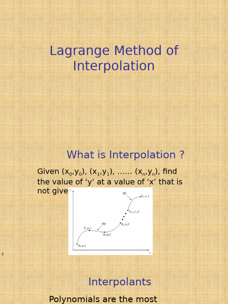 Lagrange Method of Interpolation | PDF | Interpolation | Algebra