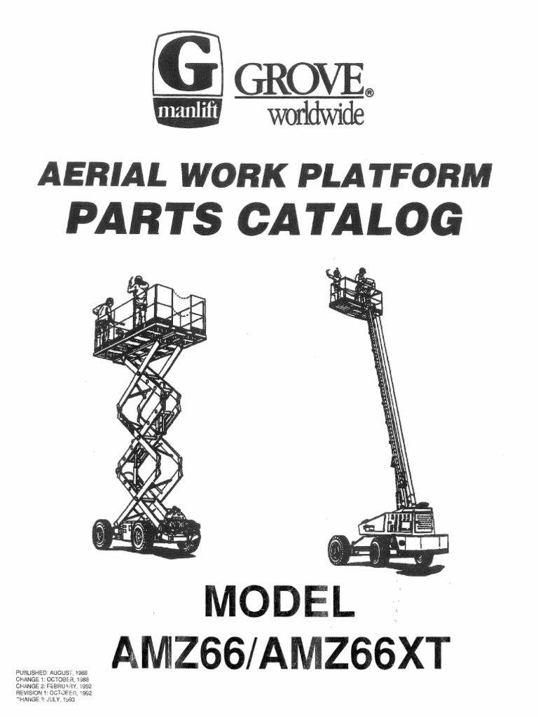 Grove Boom Lifts Articulating Parts Catalog | PDF | Vehicles | Land ...