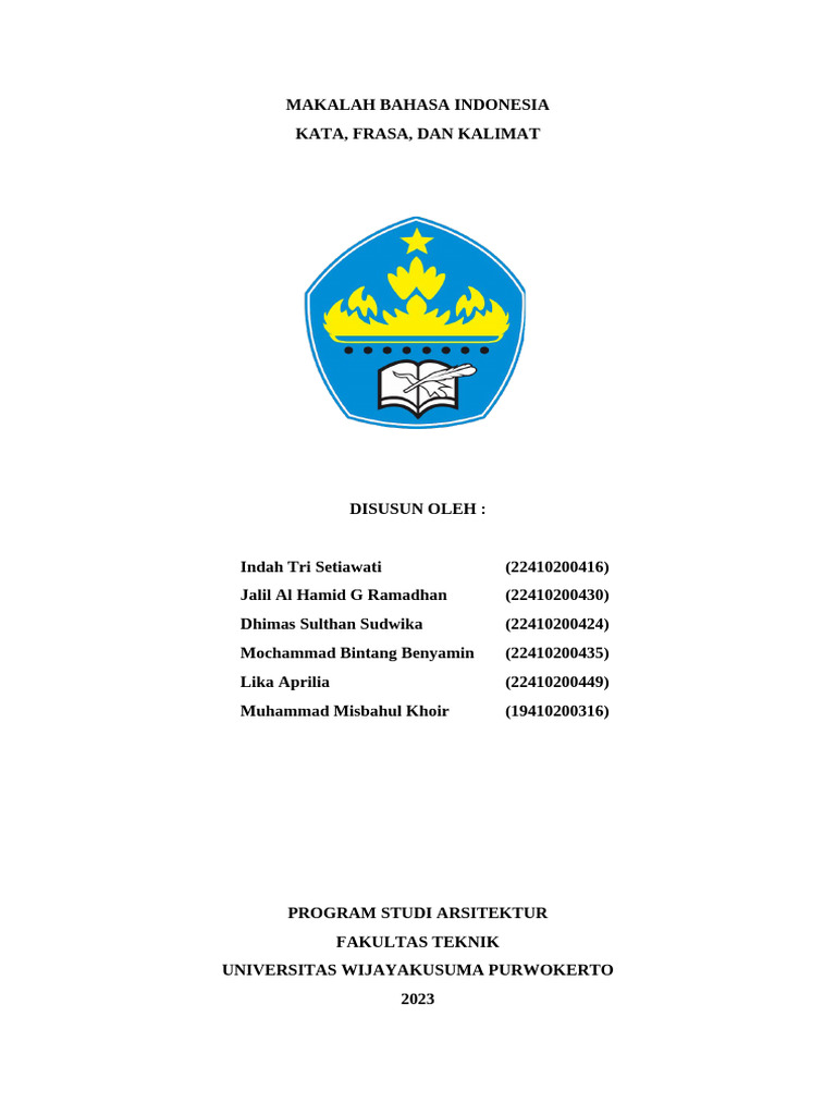 Pengertian Kata, Frasa, dan Kalimat | PDF