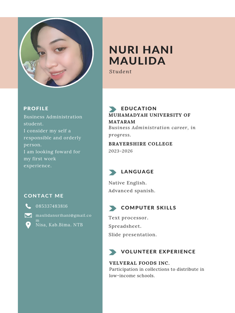 White Simple Student CV Resume | PDF