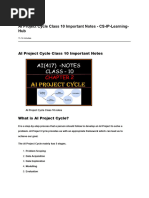 AI Project Cycle Class 10 Notes | PDF | Artificial Intelligence ...
