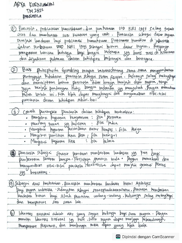 Quiz Pancasila - Arya TM 2522 | PDF