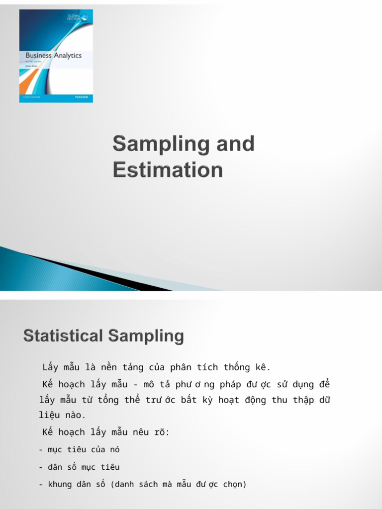 Sampling and Estimation - Slides | PDF