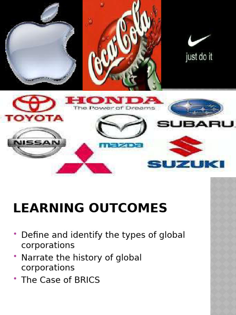 Understanding Global Corporations Today | PDF | Multinational ...