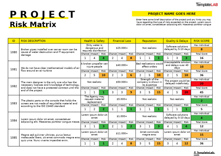 Project: Risk Matrix | PDF