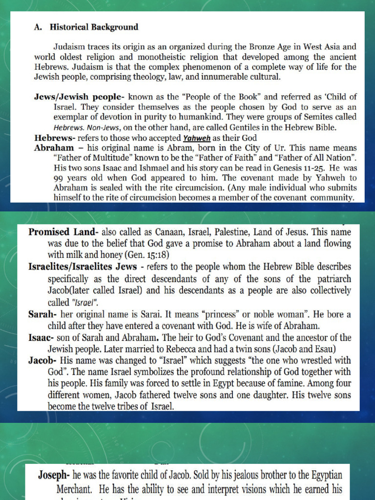 Judaism Lesson | PDF