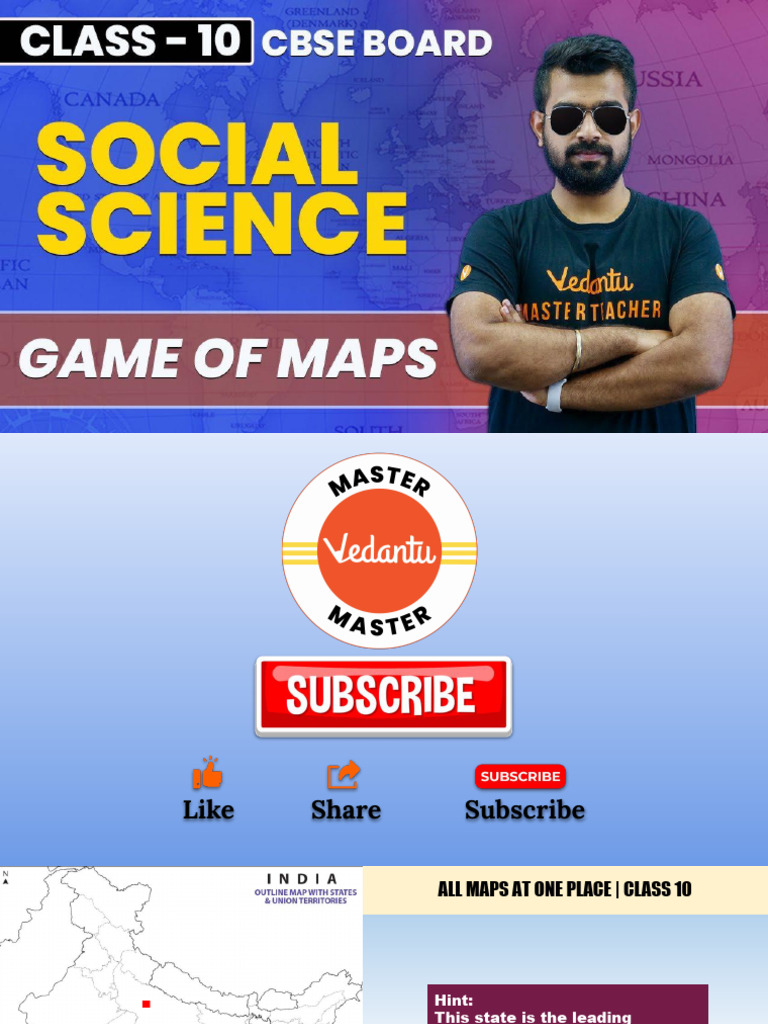 Key Maps for Class 10 Geography | PDF
