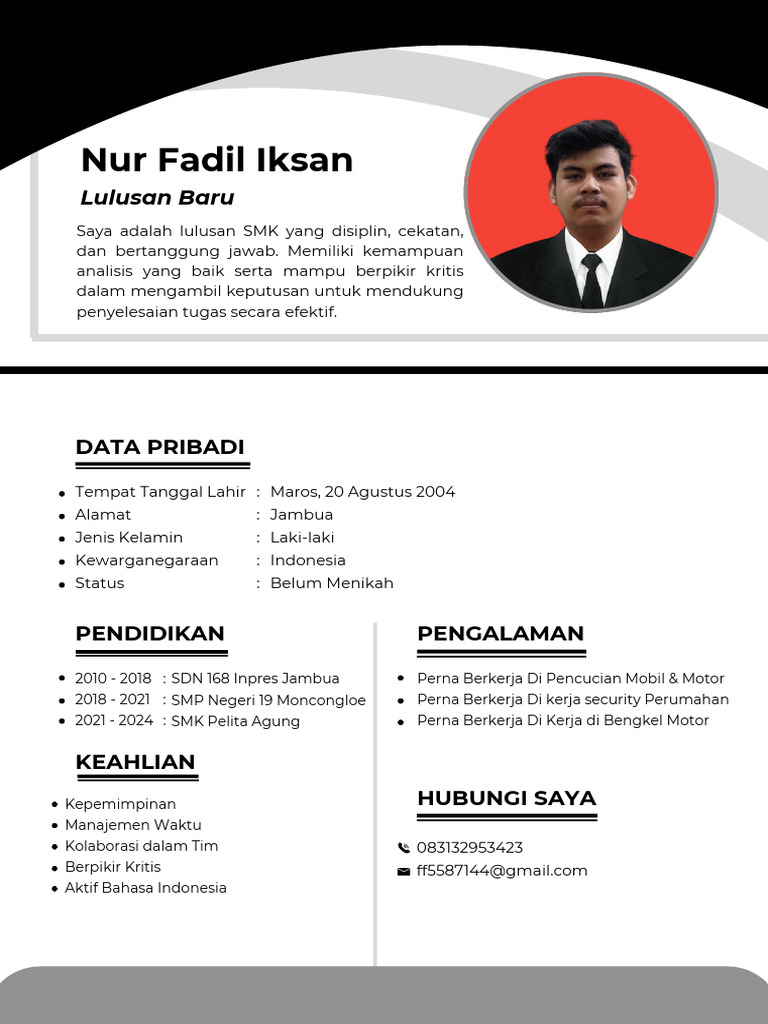 CV Resume 2 - Latar Merah | PDF