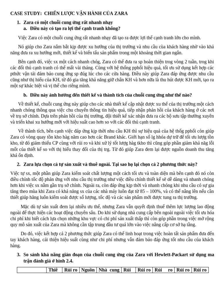 CASE STUDY ZARA (1) | PDF