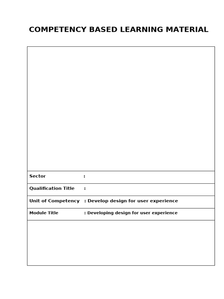 4 Competency Based Learning Material | PDF | Software Development | Design