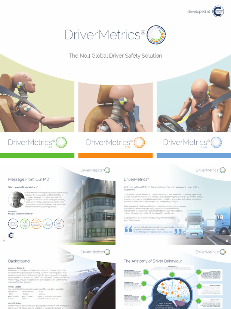 DriverMetrics A5 Brochure | PDF | Road Traffic Safety | Risk