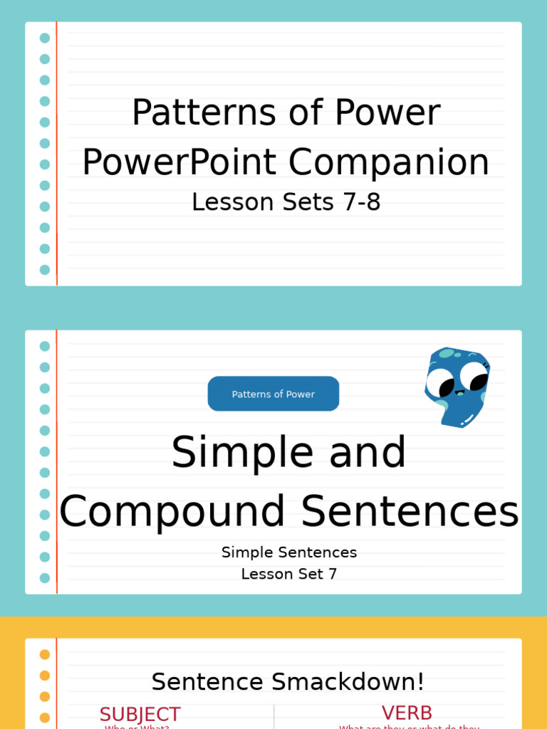 PatternsofPowerGrade3Lesson78CompanionPowerPointSentences-1 | PDF ...