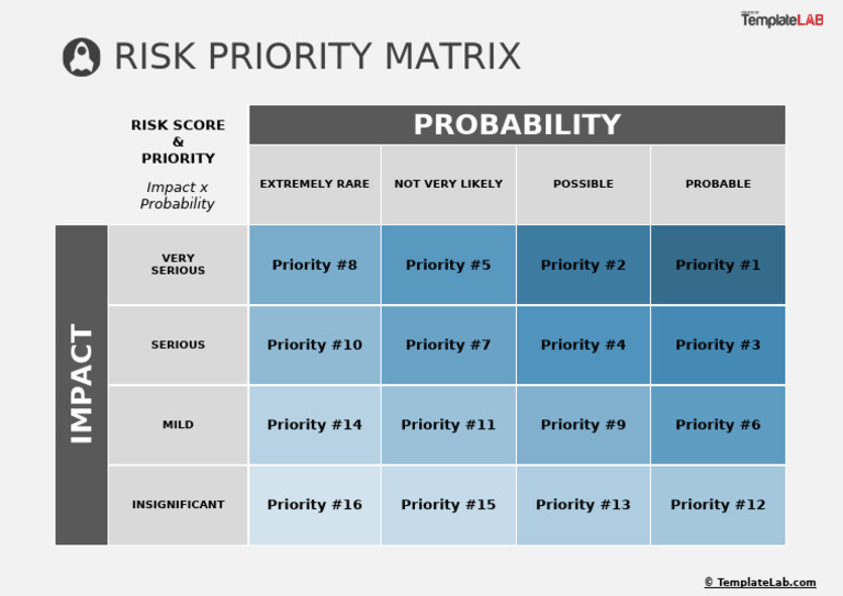Risk Priority Matrix: Probability | PDF