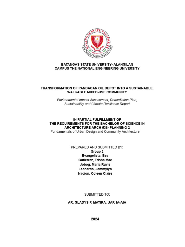 Pandacan Oil Depot Redevelopment Plan | PDF | Environmental Remediation ...