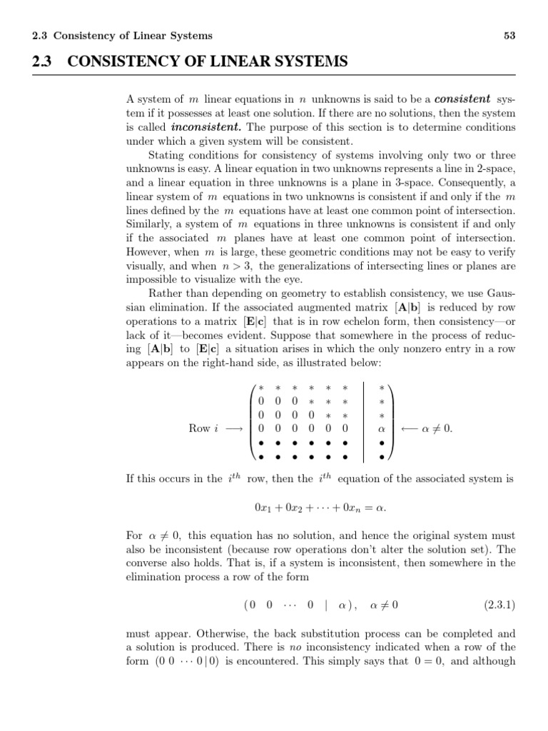 MAT5230_2_3 | PDF | System Of Linear Equations | Mathematical Analysis