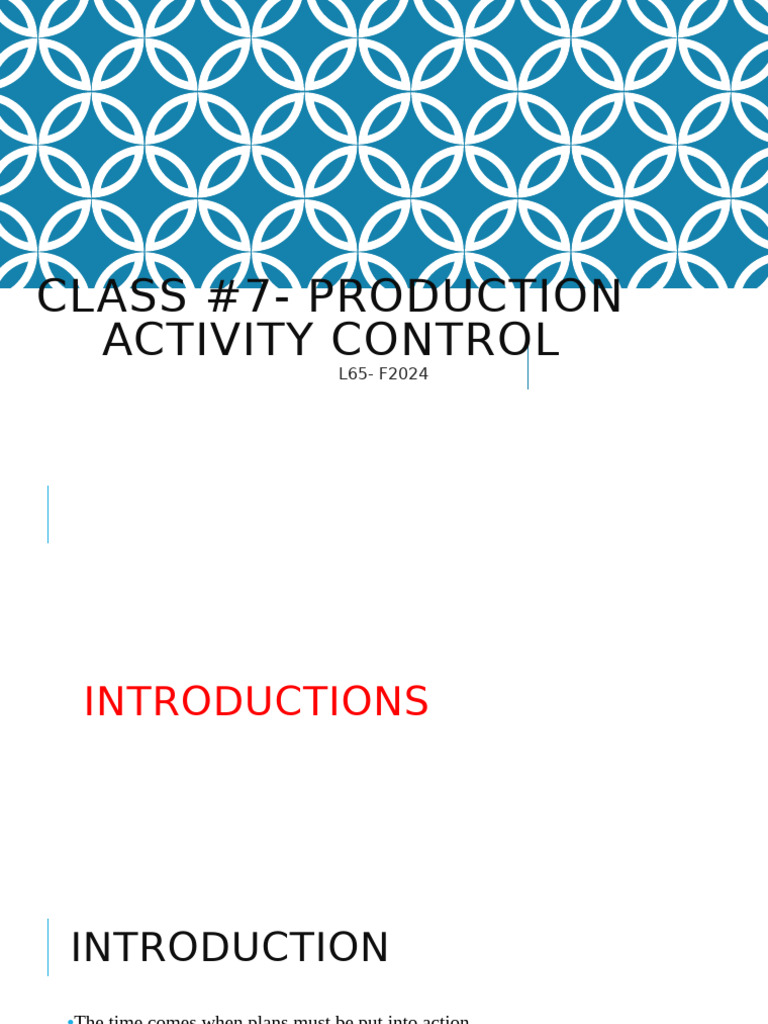 Production Activity Control Guide | PDF | Scheduling (Computing ...