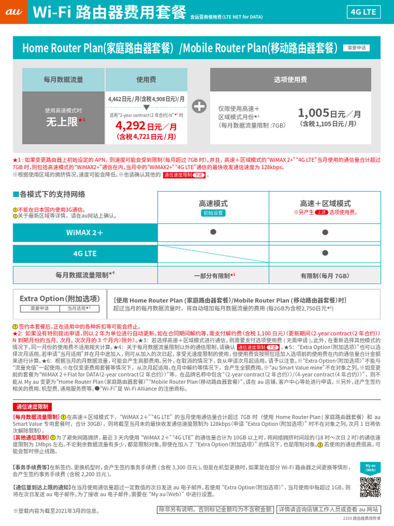 Au Catalog Wi-Fi Router Charge SC | PDF
