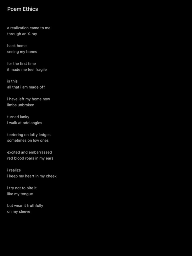Poem Ethics | PDF