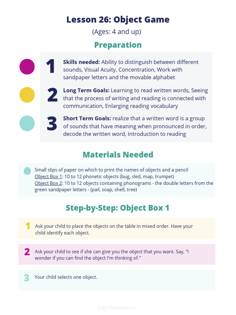 Lesson Plan 26 Object-Game | PDF | Human Communication | Linguistics