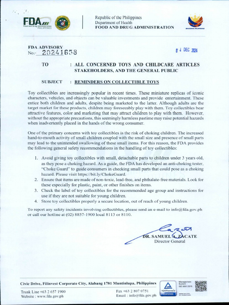 FDA Advisory No.2024 1658 | PDF