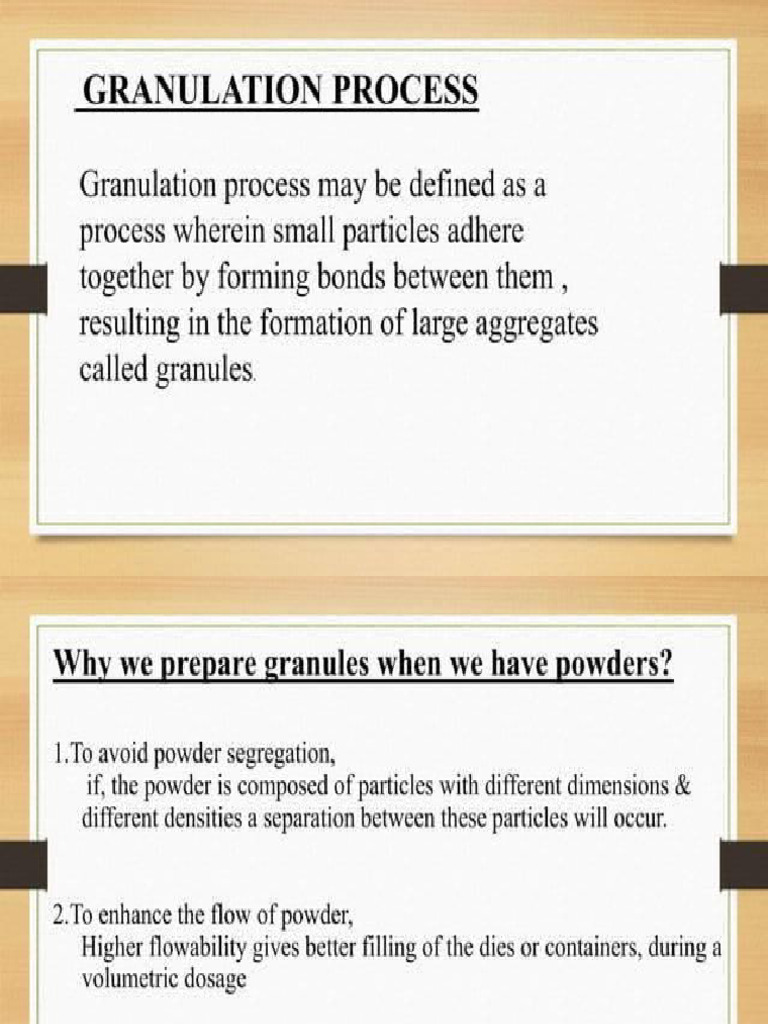 Granulation Techniques | PDF