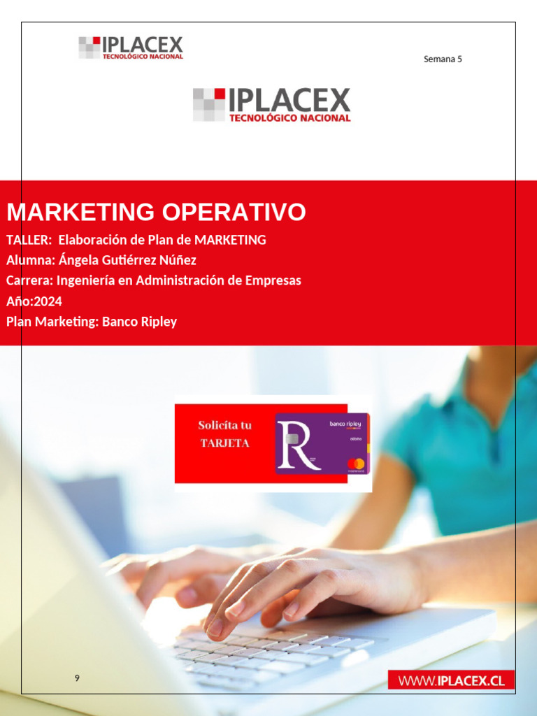Taller de Marketing, Angela Gutierrez | PDF | Marketing | Bancos