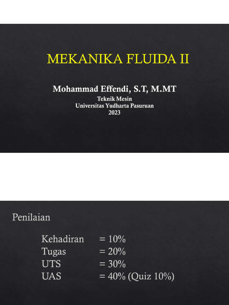 Materi 1- Mekflu 2 | PDF