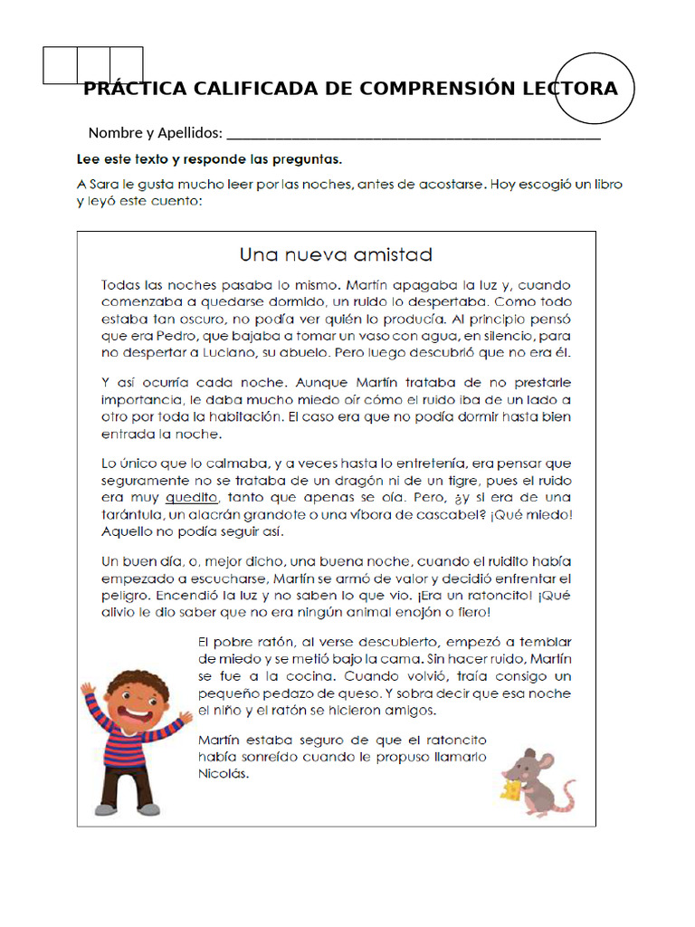 Práctica de Comprensión Lectora 2 | PDF