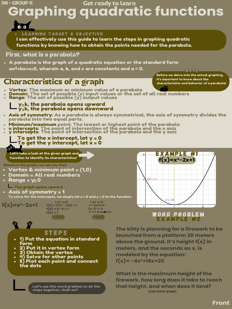 Graphing quadratic functions | PDF | Mathematical Relations | Mathematics