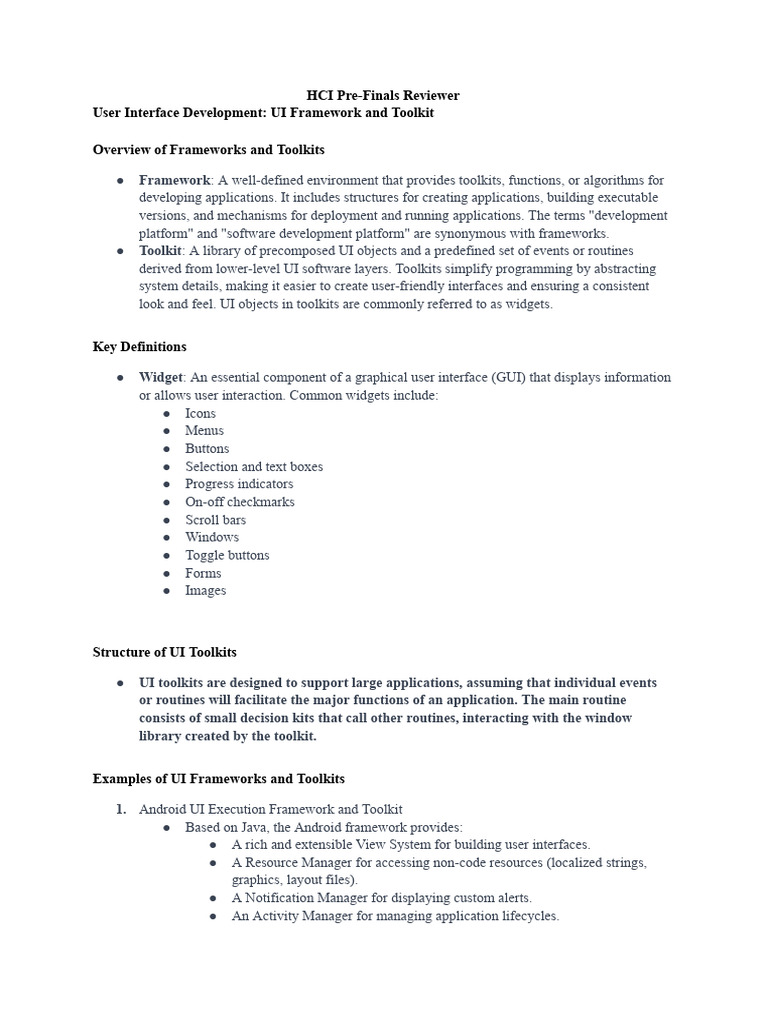 HCI Pre-Finals Reviewer | PDF | Model–View–Controller | Computer Engineering