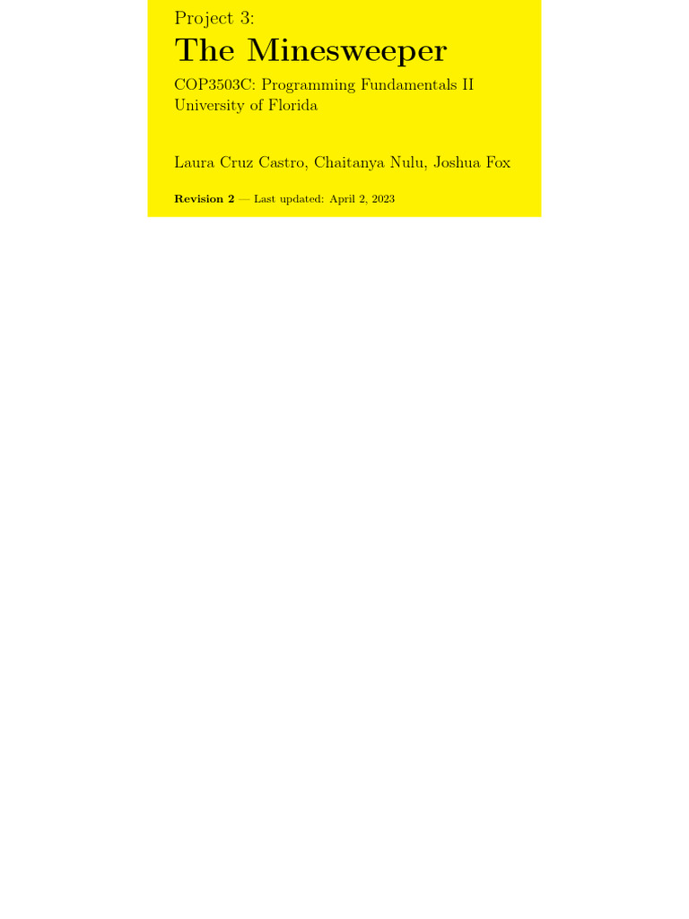 Minesweeper Spring2023 | PDF | Window (Computing) | 2 D Computer Graphics