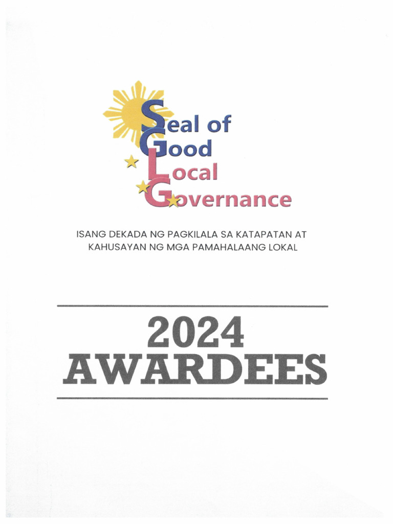 2024 SGLG Awardees | PDF