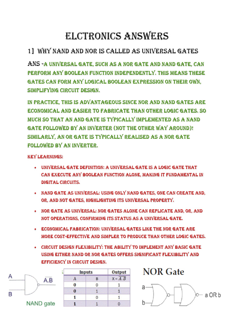 Elctronics Answers | PDF
