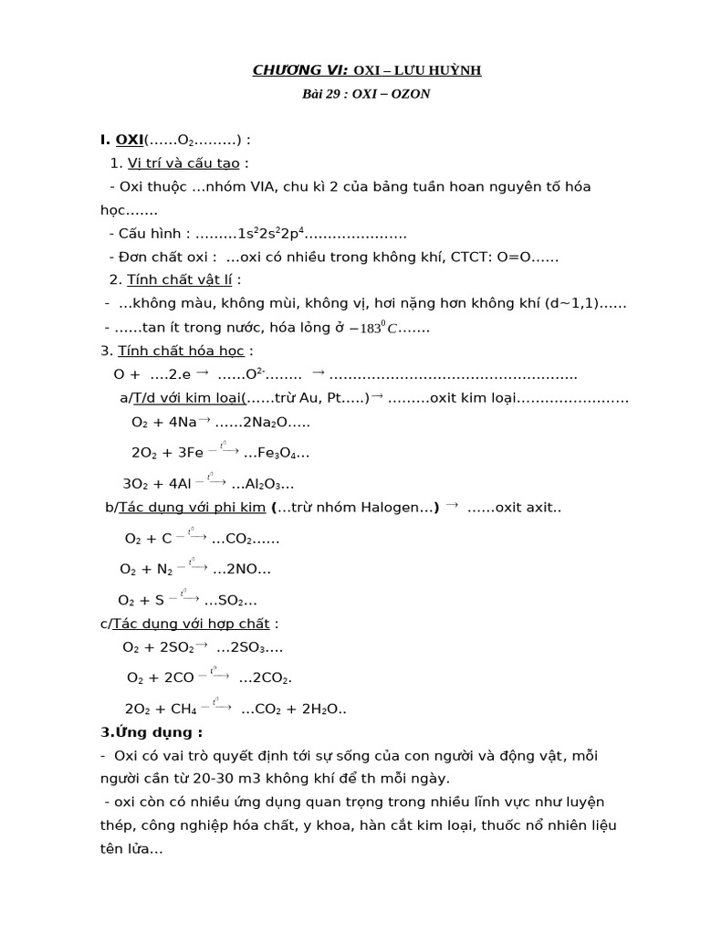 Bài So N Oxi-Ozon | PDF