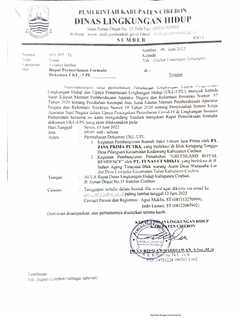 Undangan Expose PT. Jasa Prima | PDF