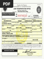 LTO Motorcycle Registration Certificate Template | PDF | Transport ...