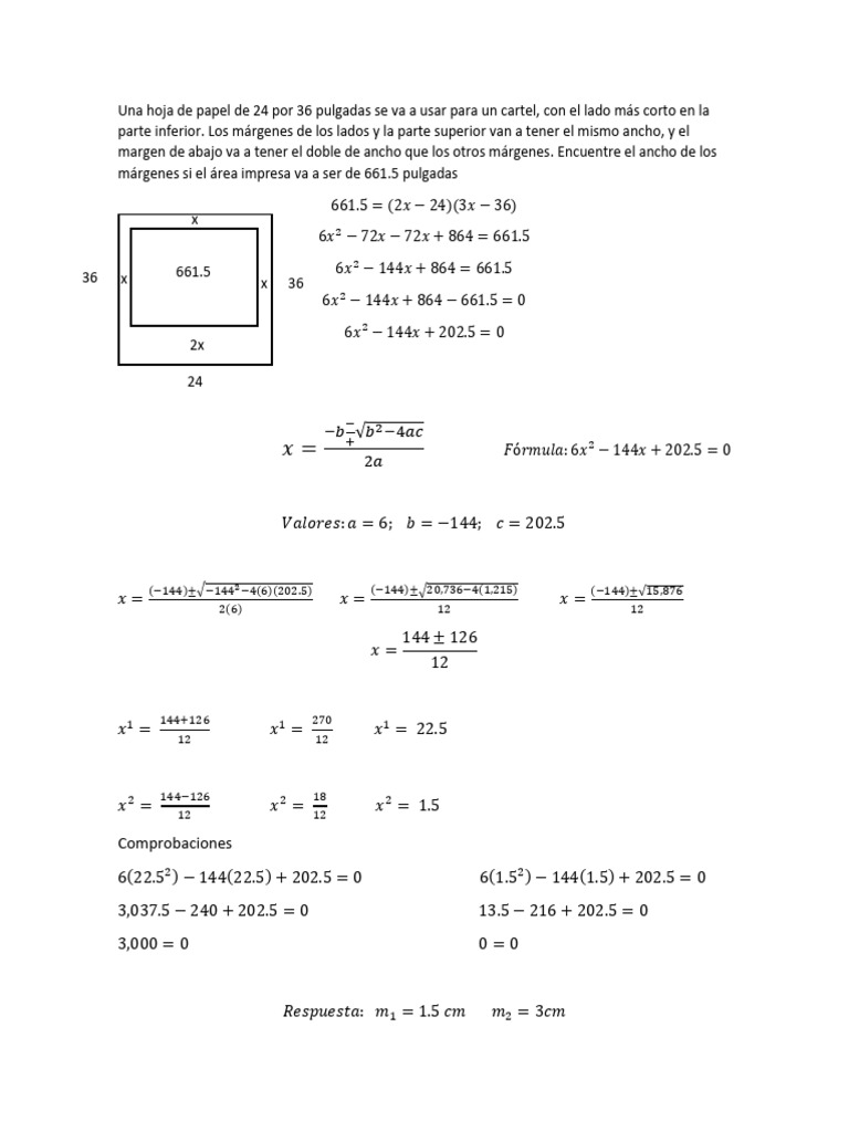 Ejercicio Fórmula General | PDF