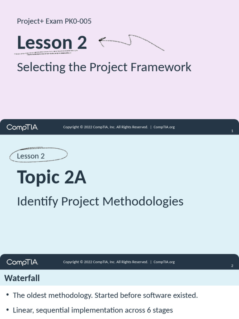 pk0-005 Lesson 02 | PDF | Software Development Process | Scrum (Software Development)