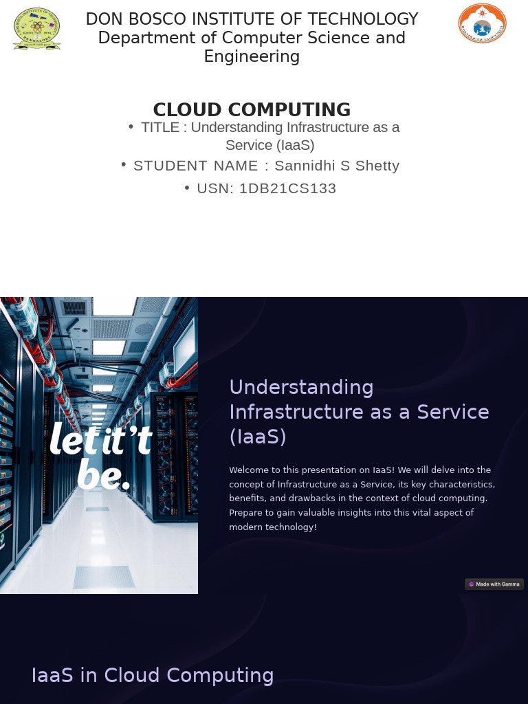 Understanding Infrastructure As A Service IaaS | PDF | Cloud Computing ...