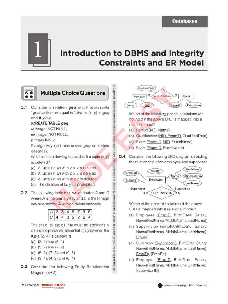 Gate DBMS Made Easy Test Series | PDF