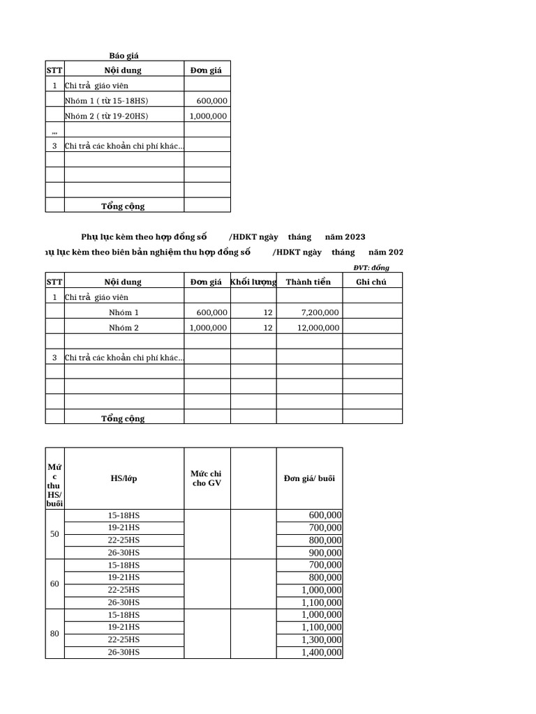 Định mức chi CLB ngoại khoá NH 2023-2024 | PDF