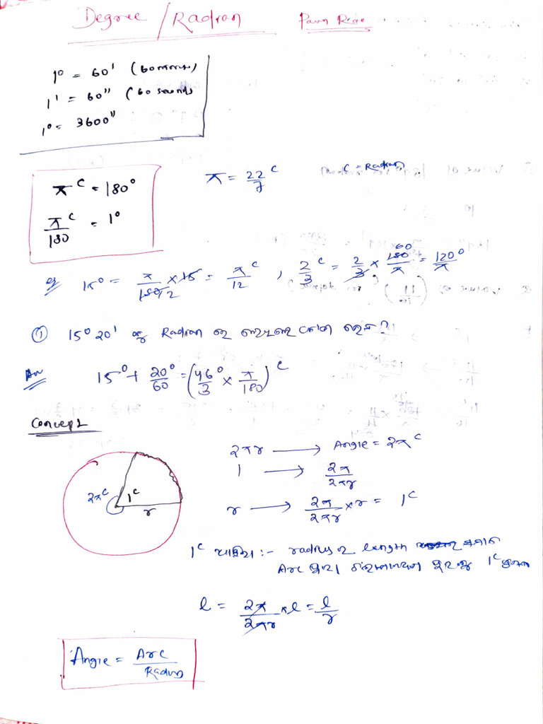 Degree and Radian | PDF