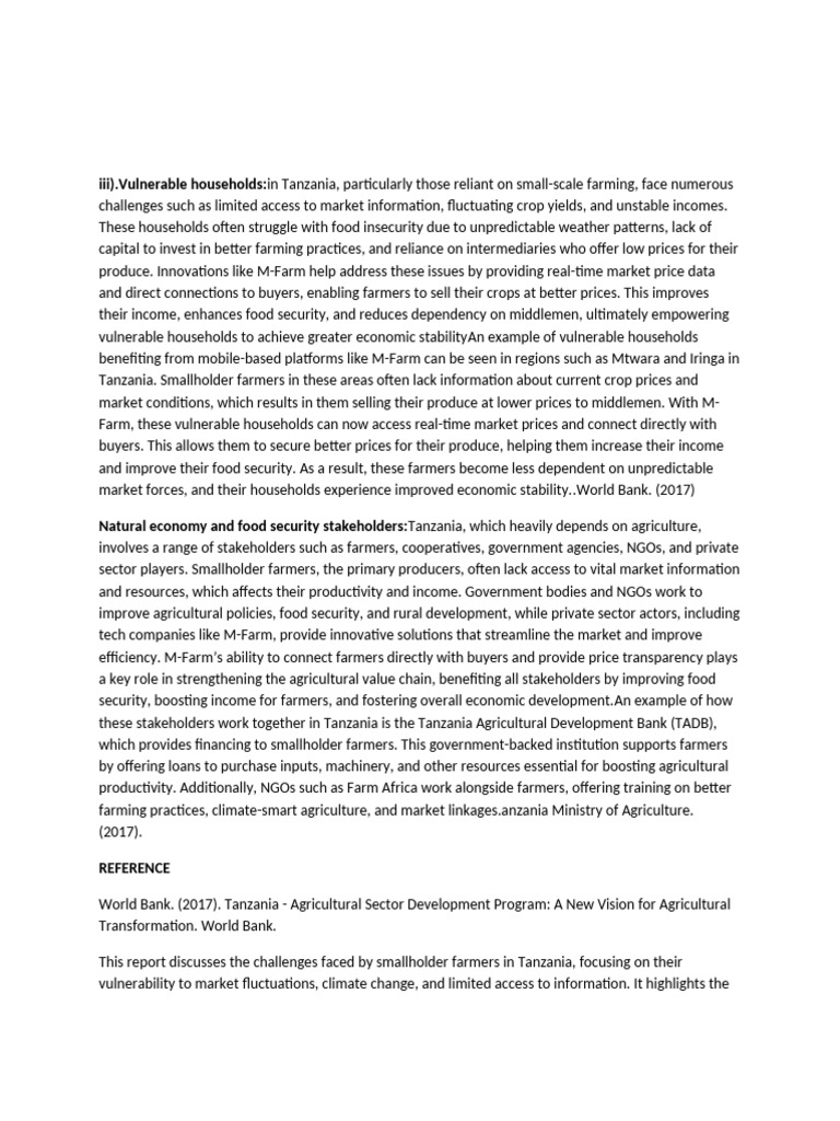 iii).Vulnerable-WPS Office | PDF | Food Security | Smallholding