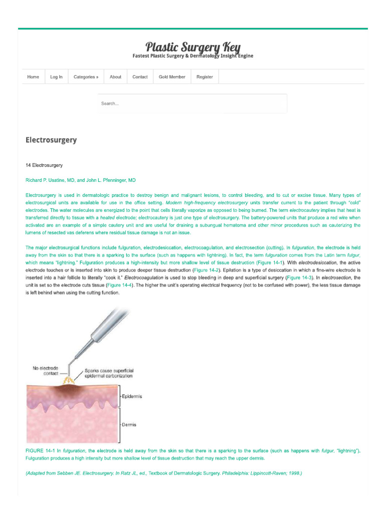 Electrosurgery Note | PDF